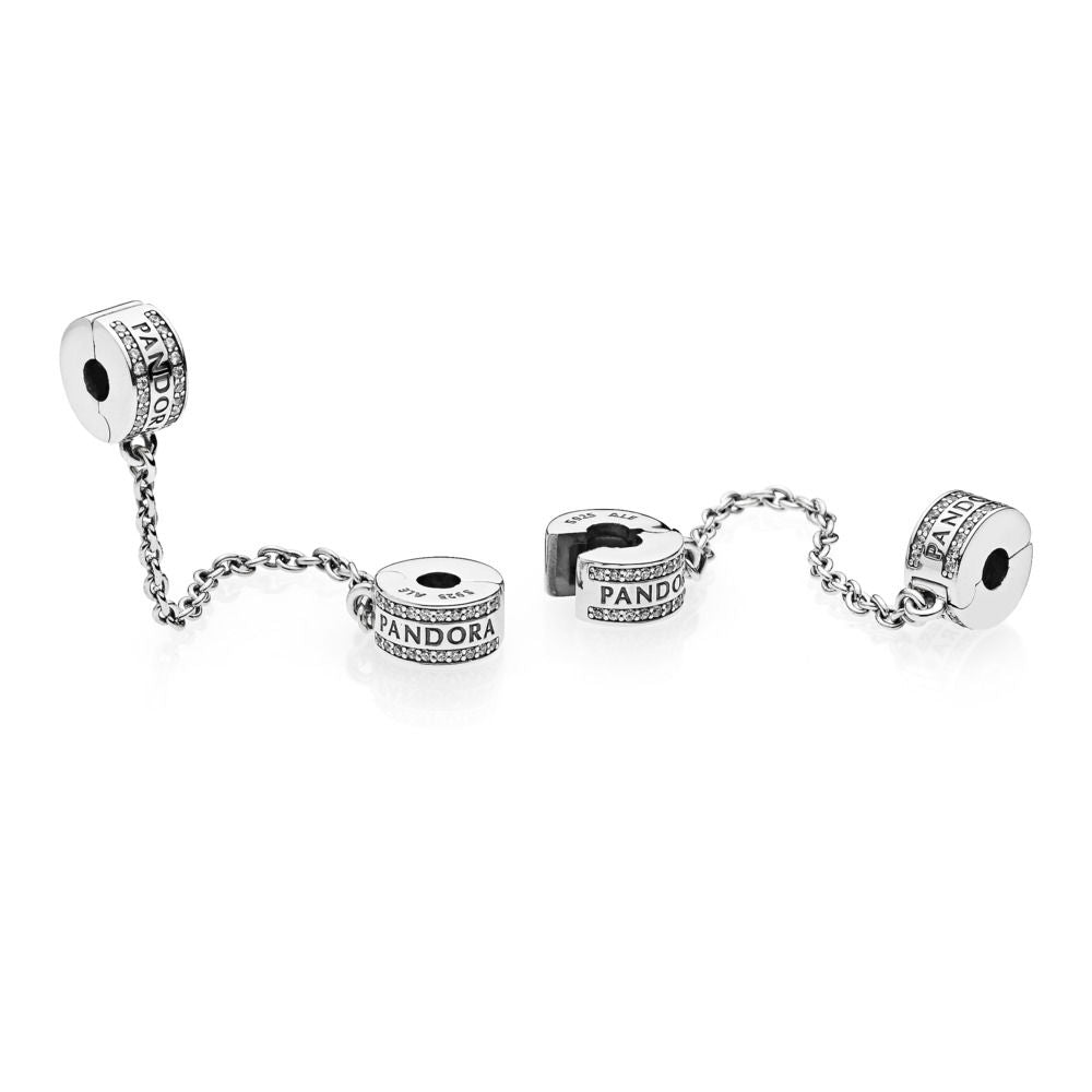 PANDORA bedel veiligheidsketting clip PANDORA INSIGNIA 792057CZ ...